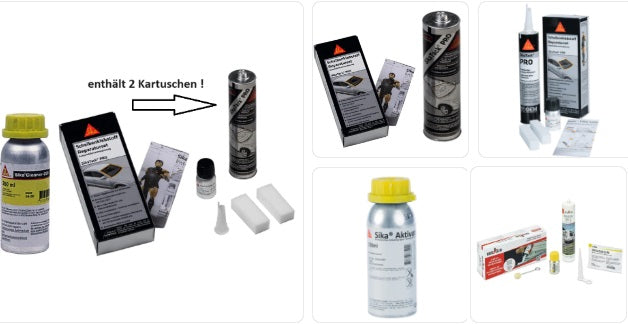 Sika SikaTack Pro Scheibenklebstoff-Reparaturset Sika Tack Pro für Aut ...